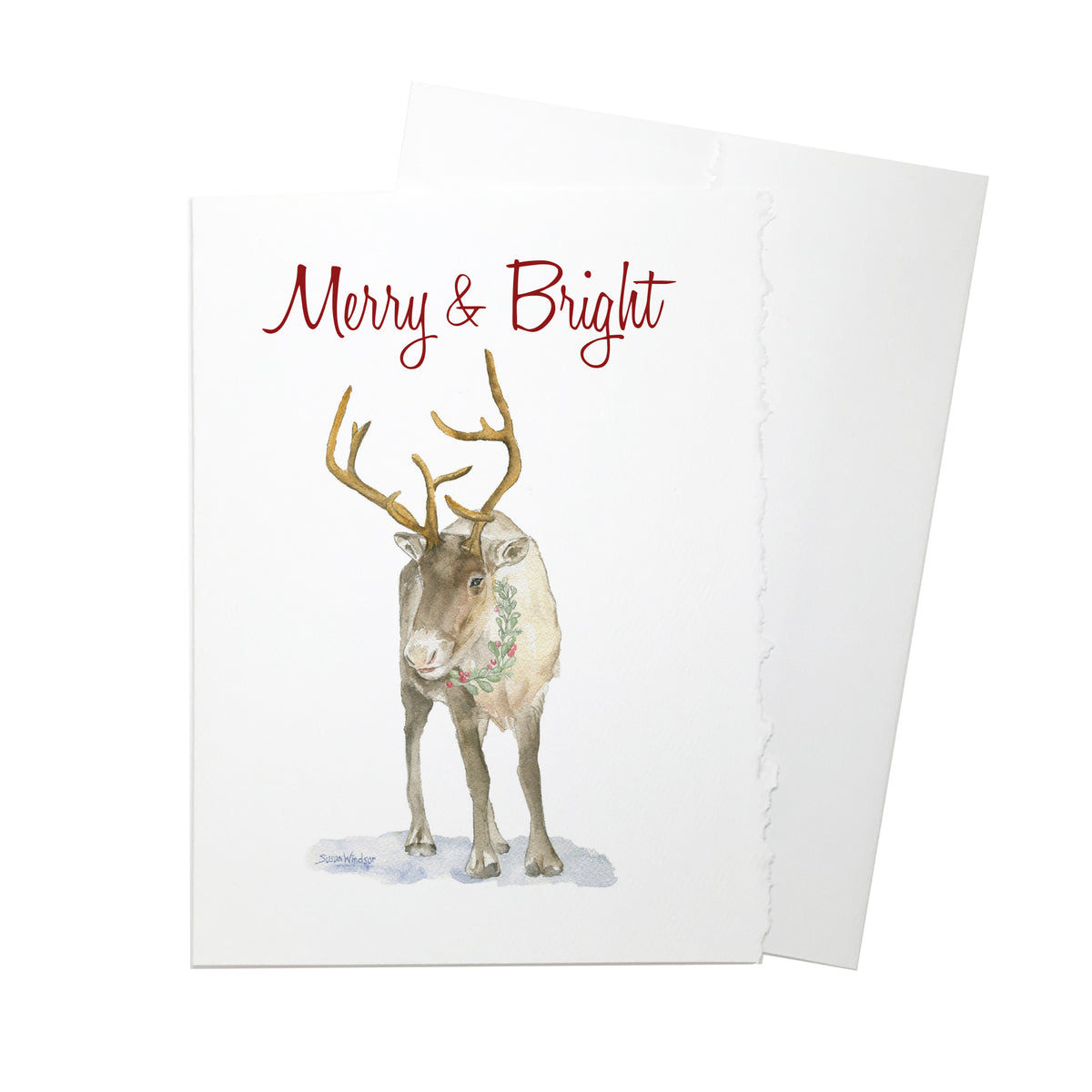 Caribou Watercolor Christmas Cards Set – Susan Windsor