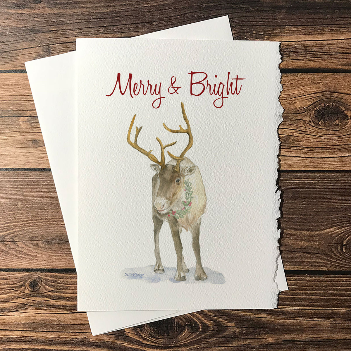 Caribou Watercolor Christmas Cards Set – Susan Windsor
