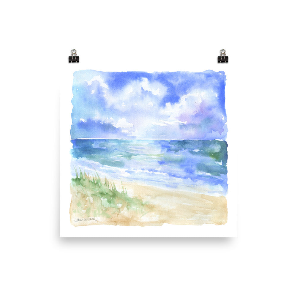 Abstract Beach and Sand Dunes Watercolor – Susan Windsor