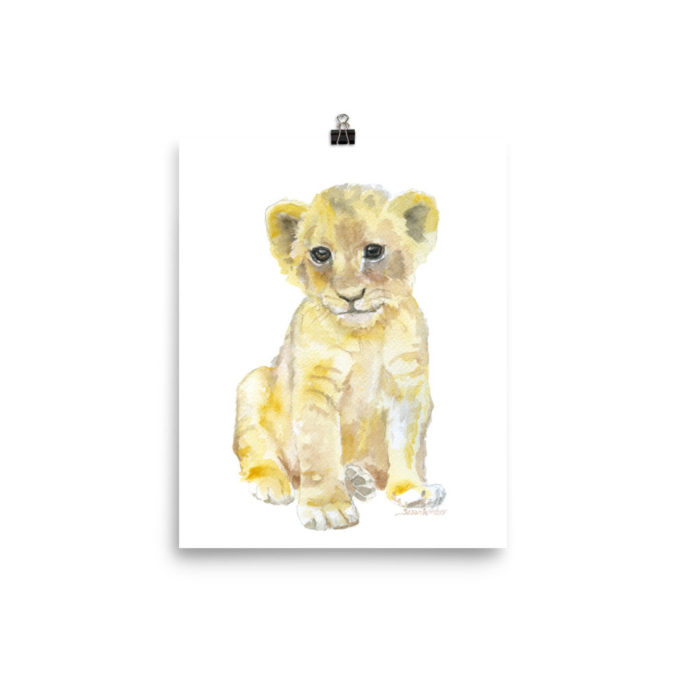 Lion Cub Watercolor – Susan Windsor